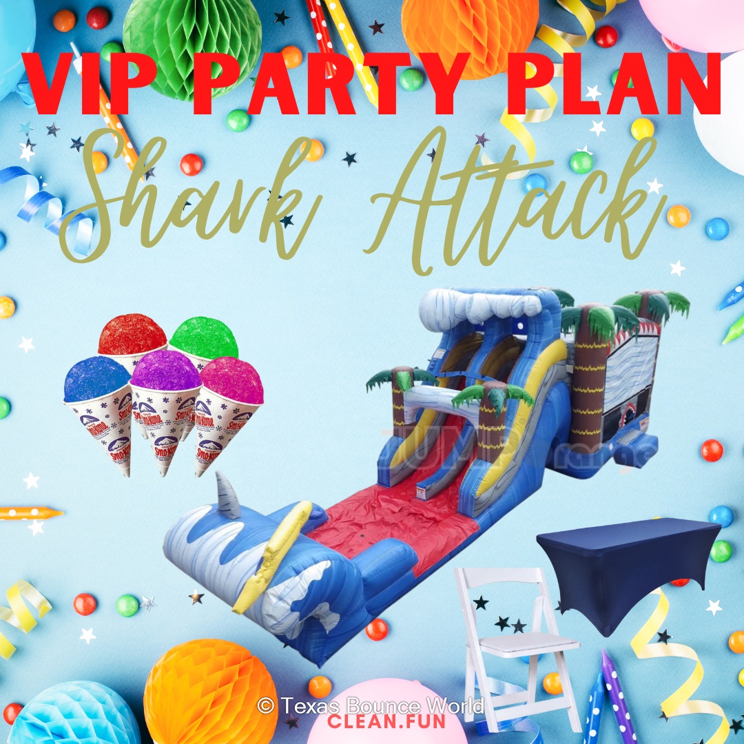 VIP PARTY PLAN Shark Attack Sno Cone - Bounce House Rental in The ...